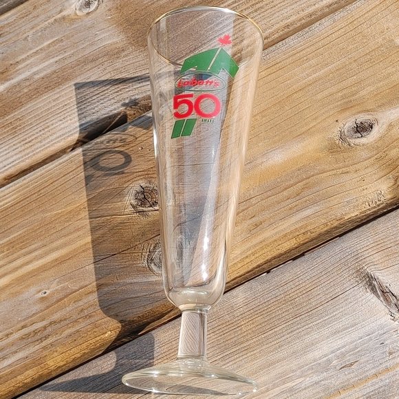 Labatt 50 | Dining | Vintage Labatt 5 Award Glass Fluted Base Gold ...